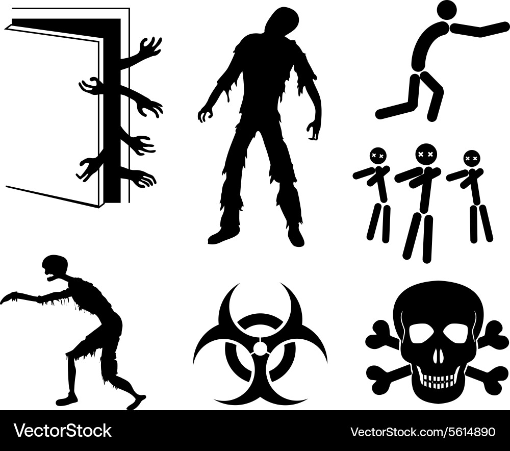 Zombie Apocalypse Symbols Royalty Free Vector Image