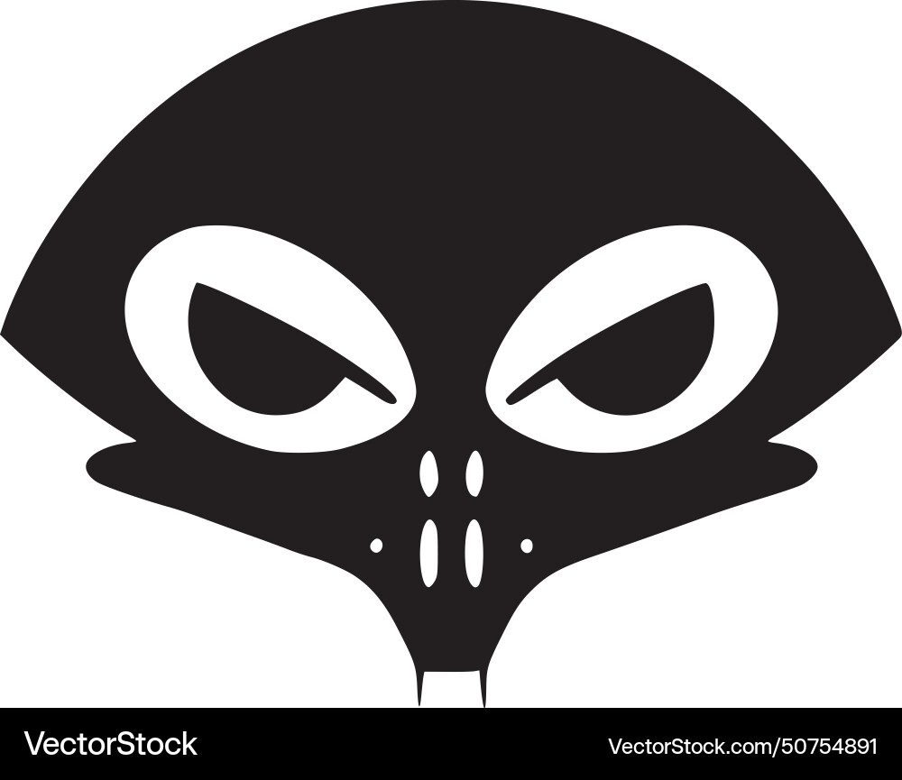Alien - minimalist and simple silhouette Vector Image