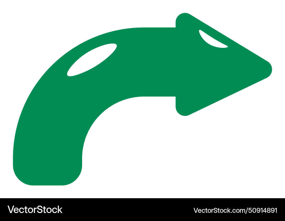 Arrow pointing right direction icon or navigation Vector Image