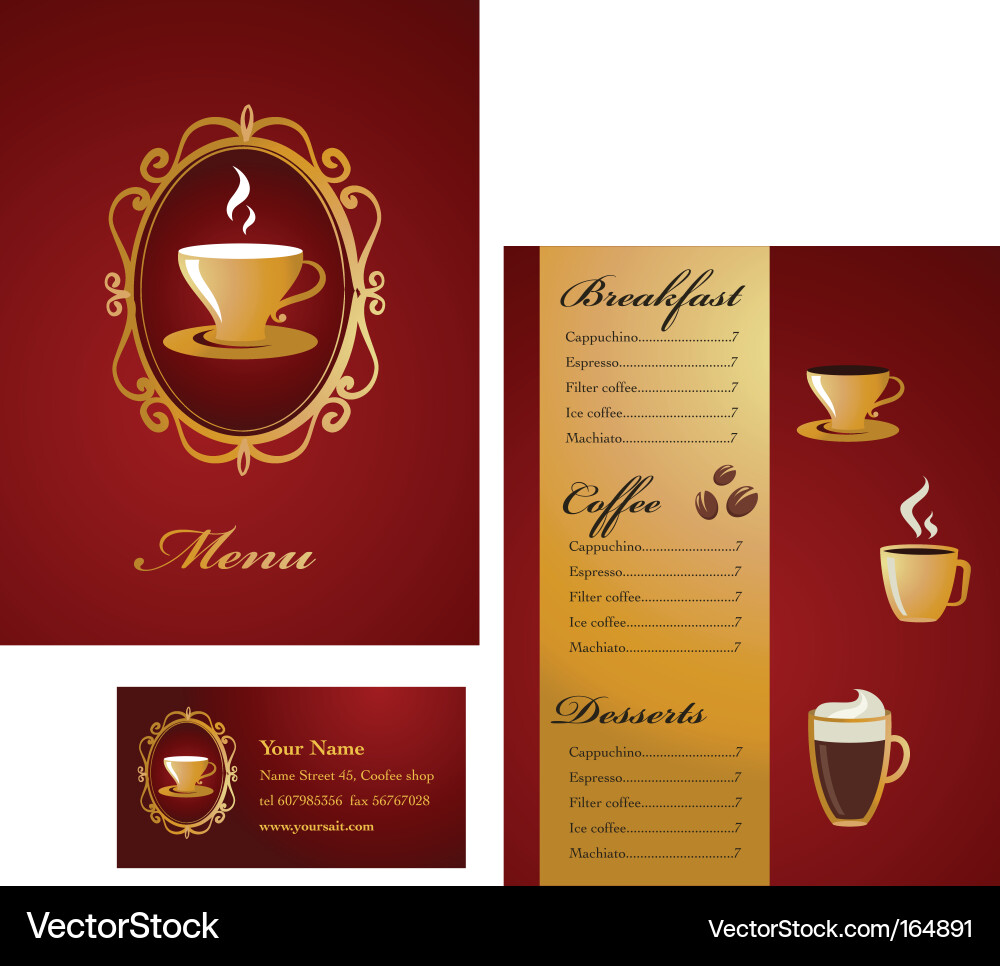 Coffee menu Royalty Free Vector Image - VectorStock