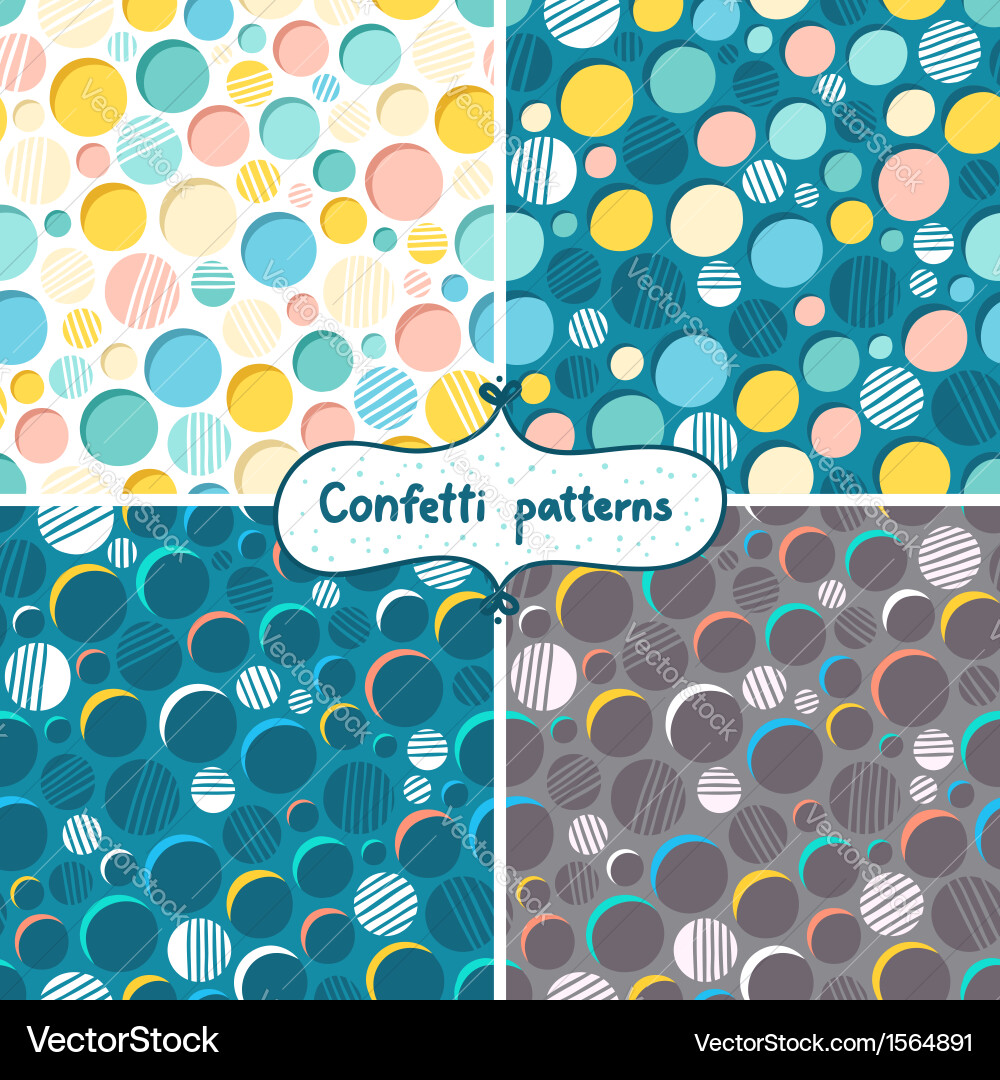 Confetti patterns Royalty Free Vector Image - VectorStock