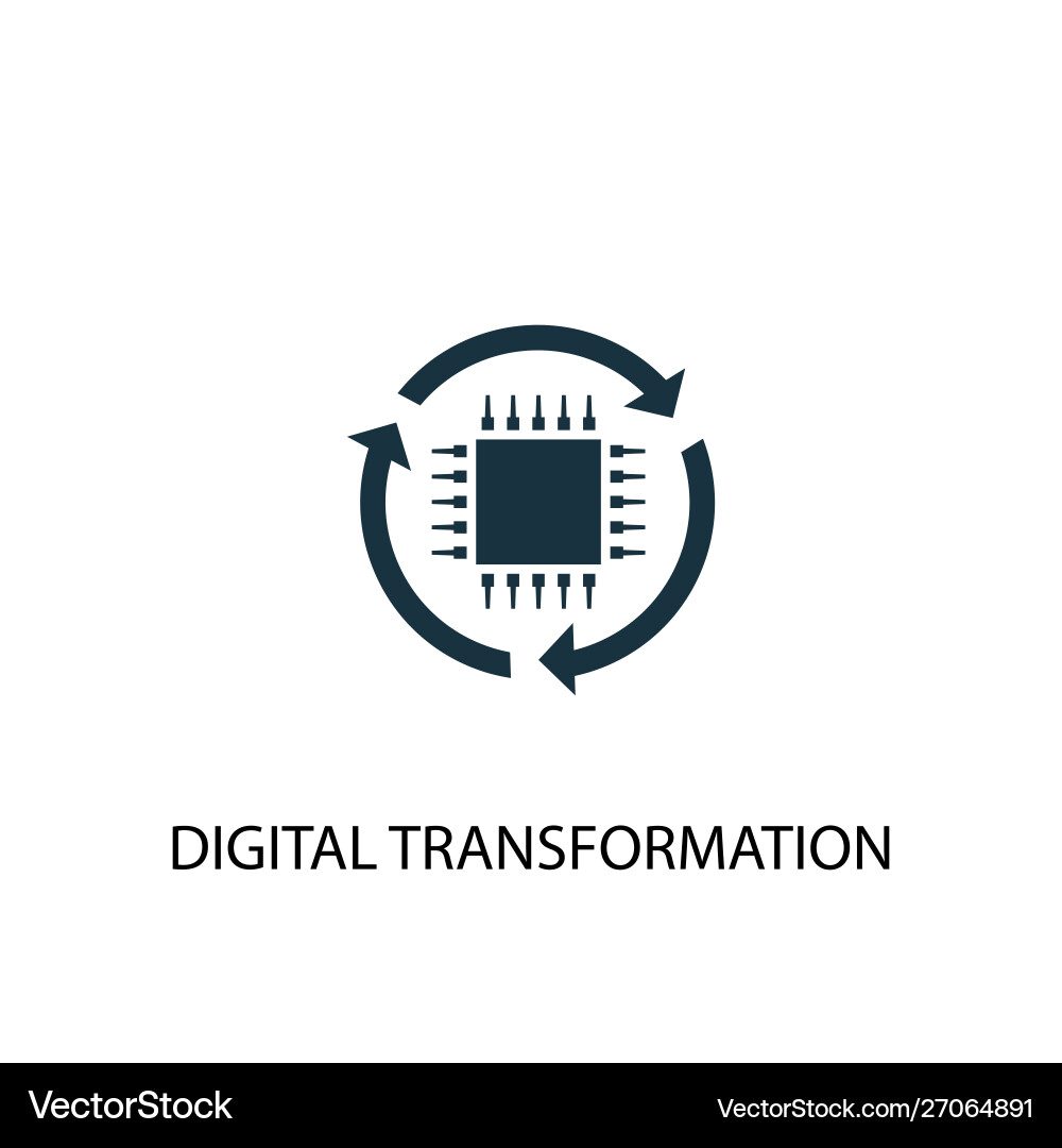 Digital transformation icon simple element Vector Image