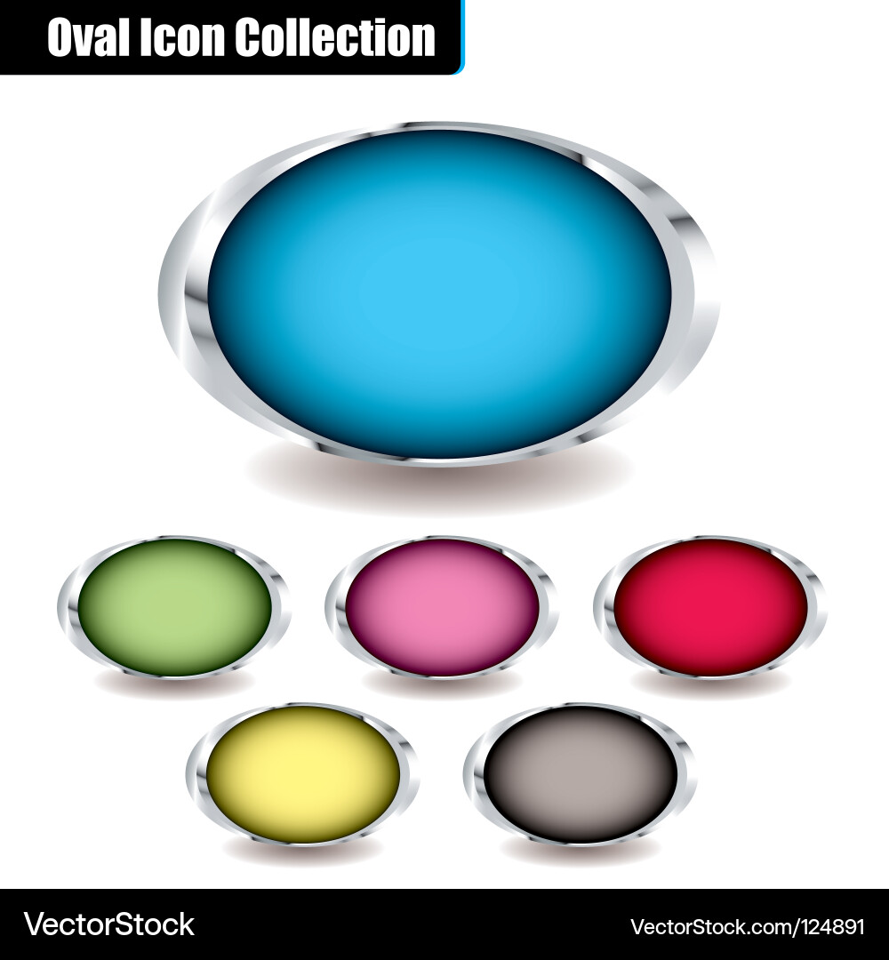 Oval collection Royalty Free Vector Image - VectorStock