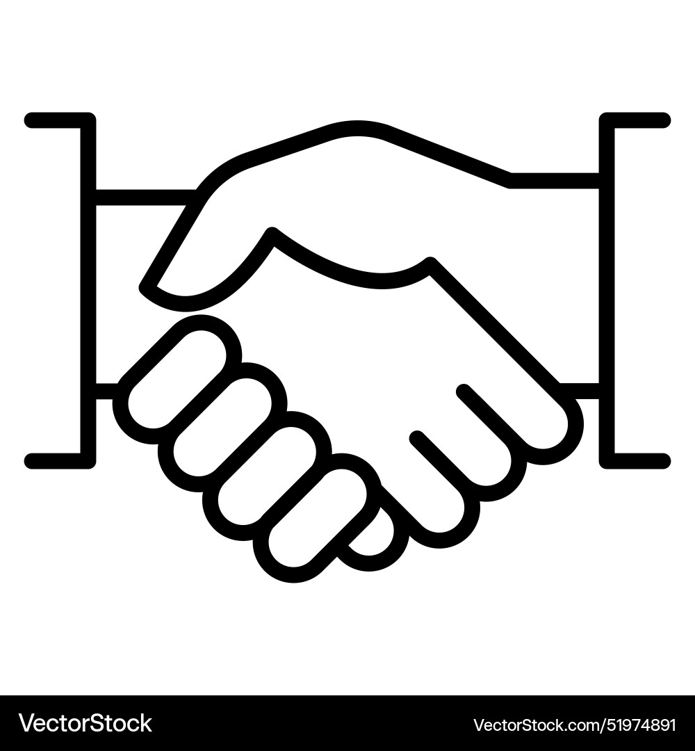 Partner icon in thin line style graphic design Vector Image