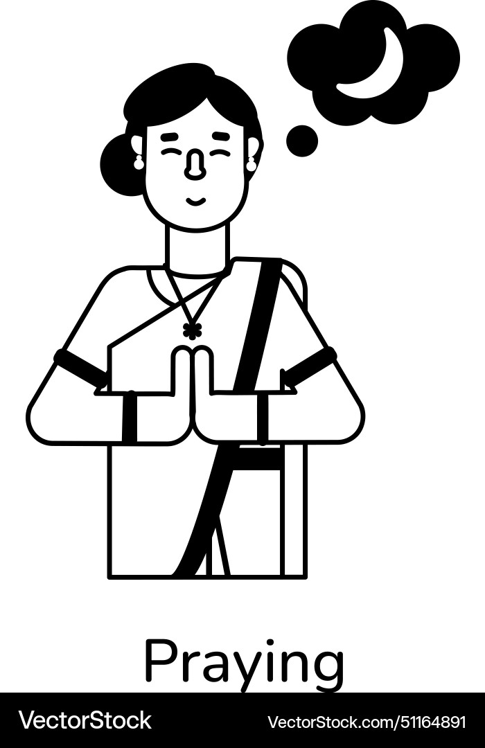 Praying Royalty Free Vector Image - VectorStock