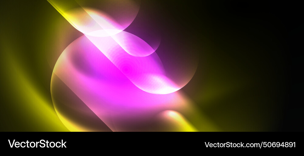 Techno concept with neon circles geometric design Vector Image