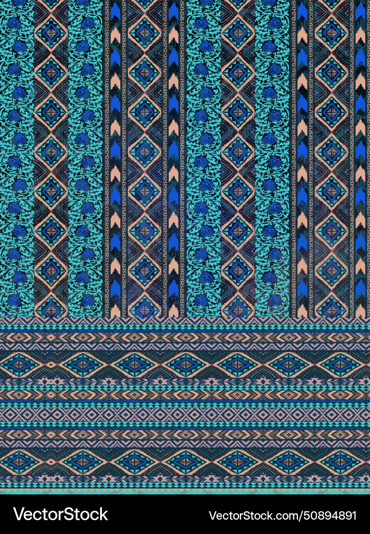 Textile kurti design digital printing design Vector Image