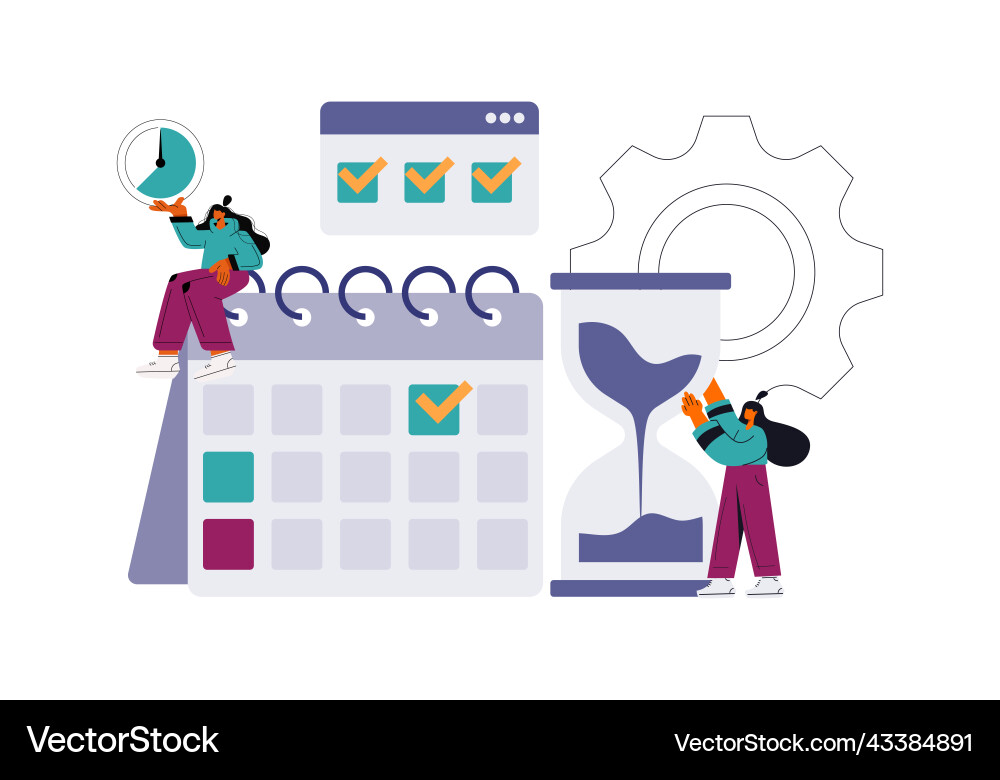 Time management projects and deadlines Royalty Free Vector