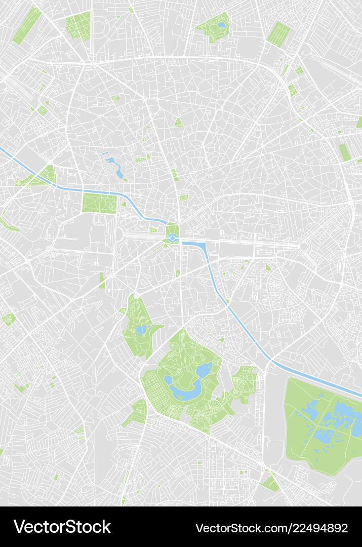 Bucharest colored map Royalty Free Vector Image