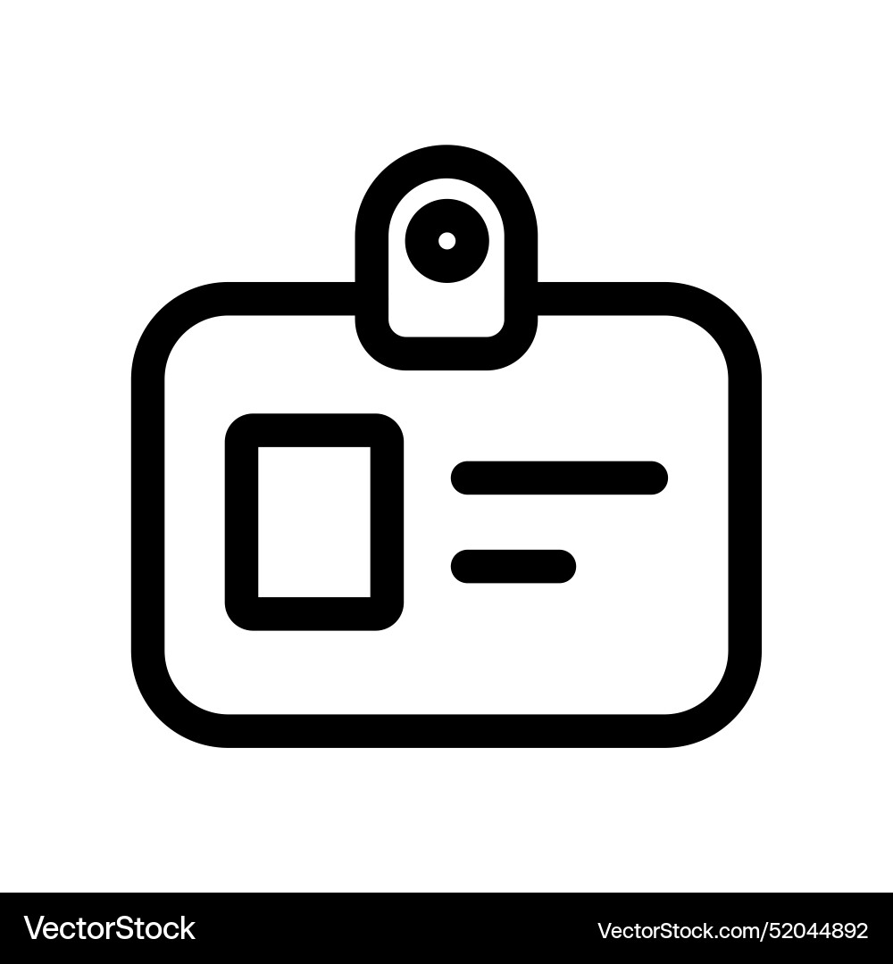 Employee id card icon design in filled Royalty Free Vector