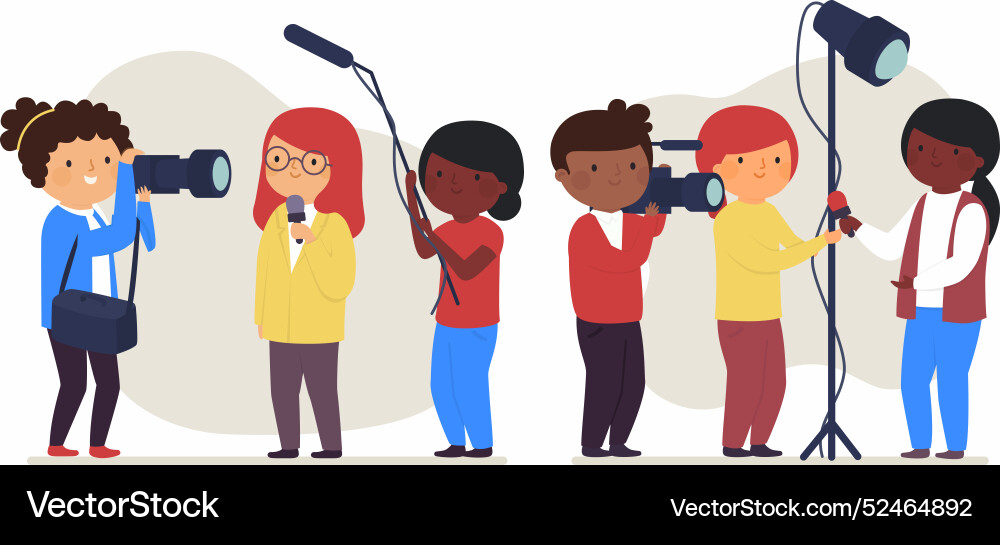 Journalist pack Royalty Free Vector Image - VectorStock