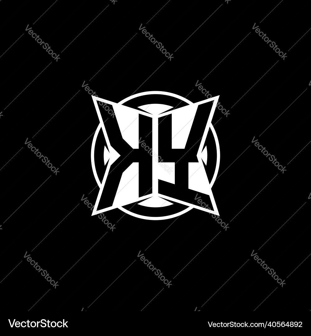 KY Monogram Logo - Circle & Initial Royalty Free Vector