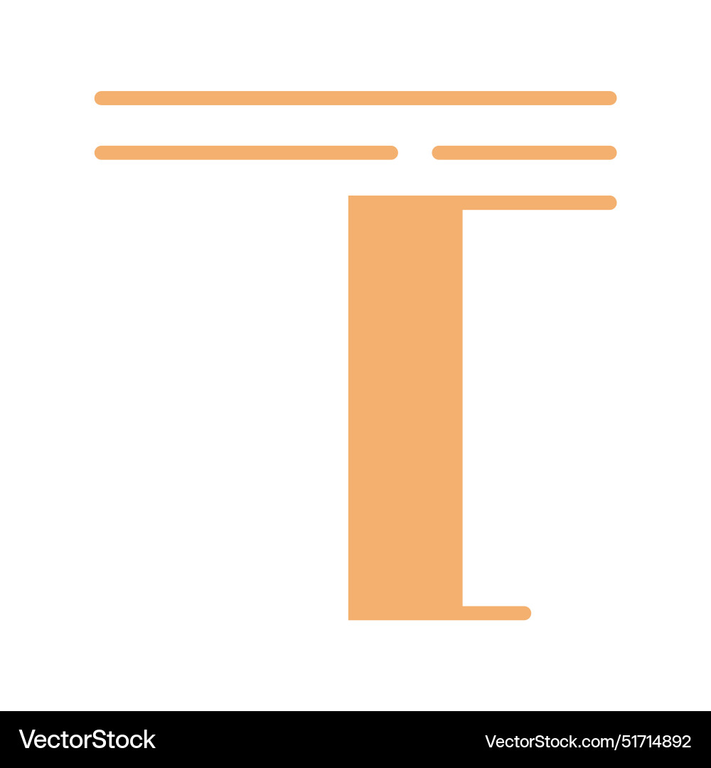 Minimalist letter mark logo Royalty Free Vector Image