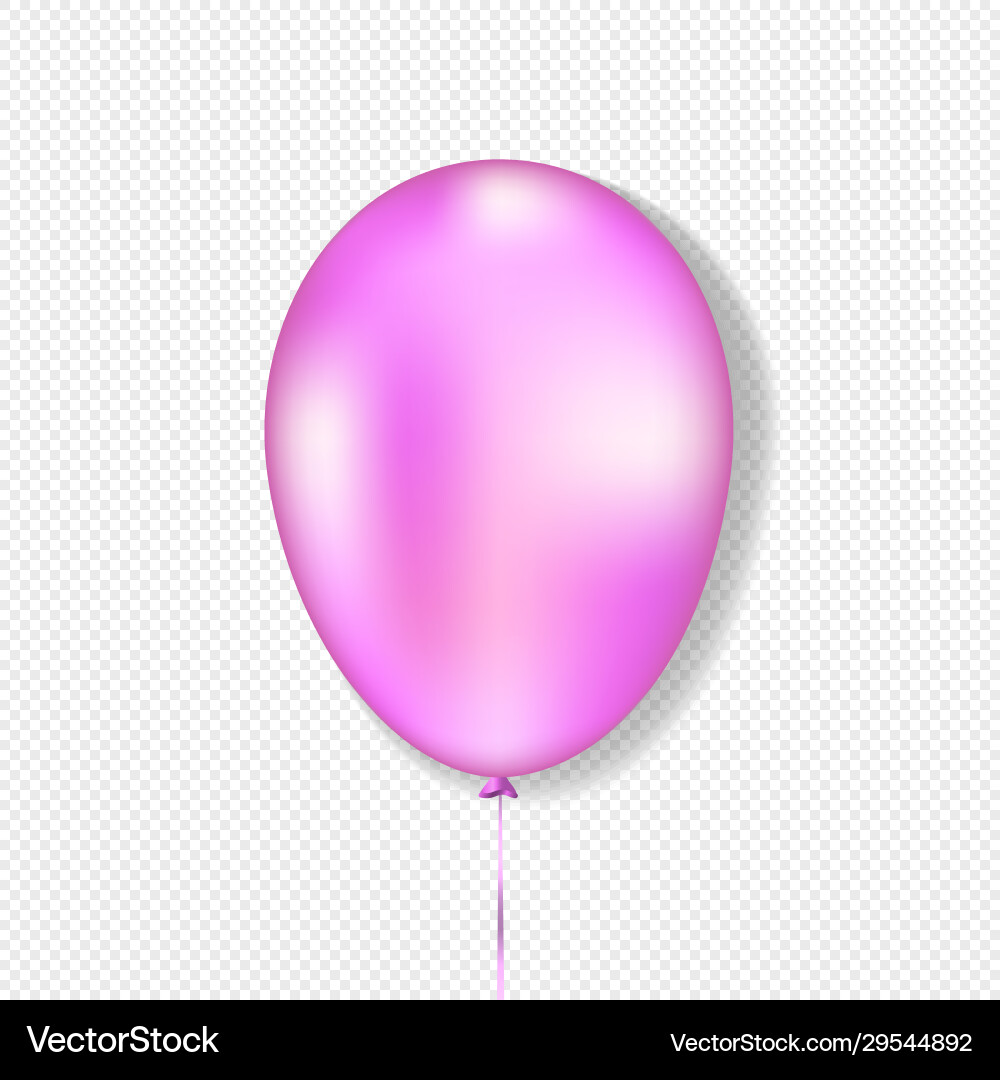Realistic Pink Balloon Royalty Free Vector Image