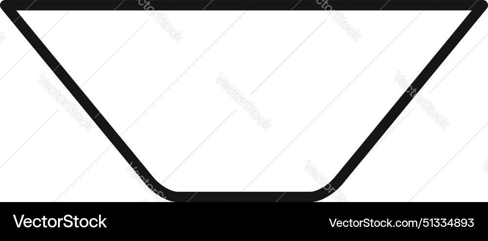 Black outline of a simple triangle shape Vector Image