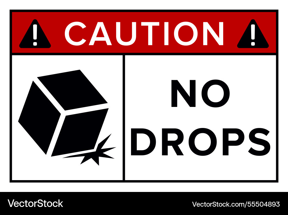 Do not drop fragile items packaging symbol sign Vector Image