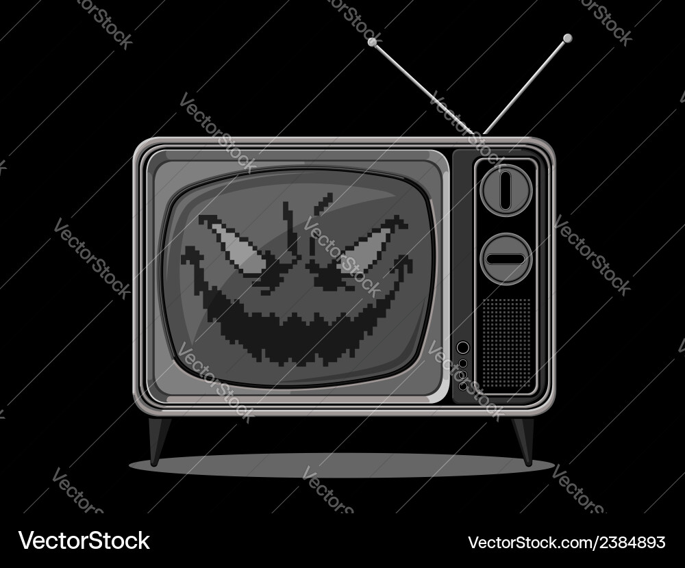 Evil television Royalty Free Vector Image - VectorStock