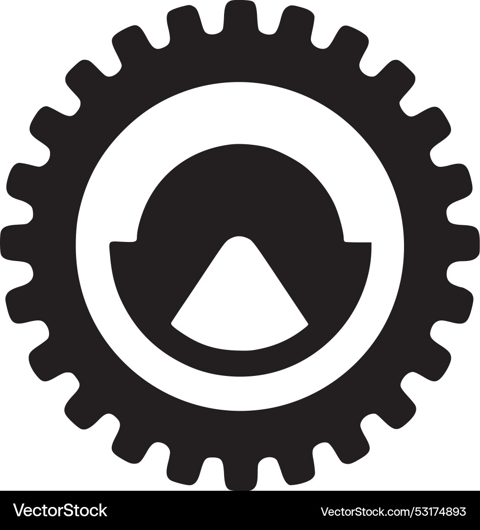 Gear - minimalist and flat logo Royalty Free Vector Image