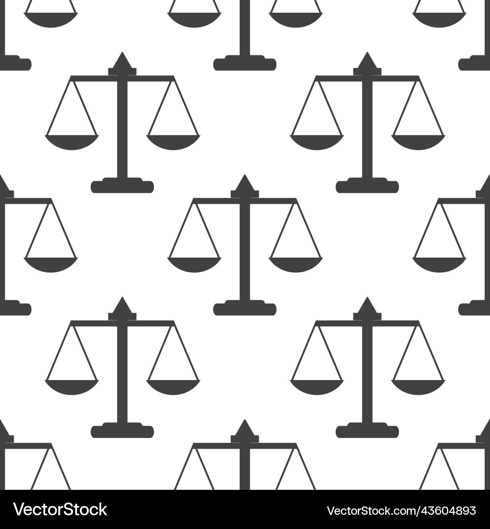 Justice or law icon scales seamless pattern design