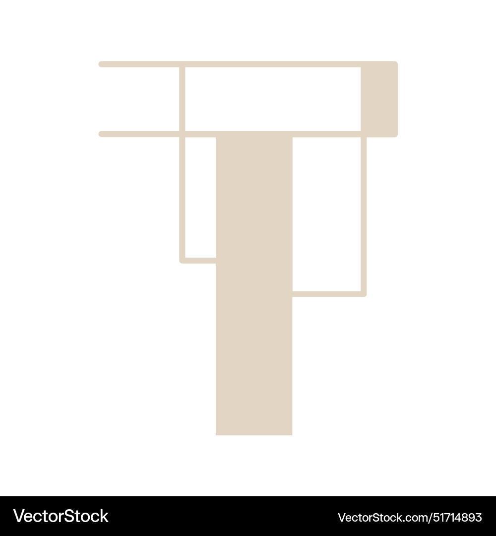 Minimalist letter mark logo Royalty Free Vector Image