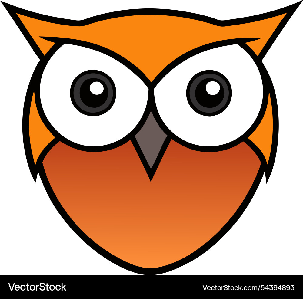 Owl head Royalty Free Vector Image - VectorStock