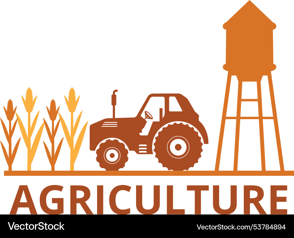 Agriculture corn field farm industry logo design Vector Image
