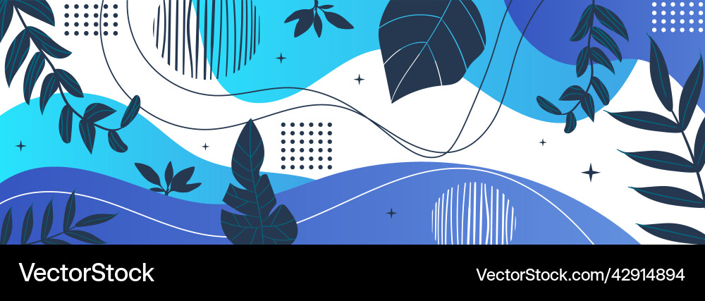 Botanical minimalistic banner Royalty Free Vector Image