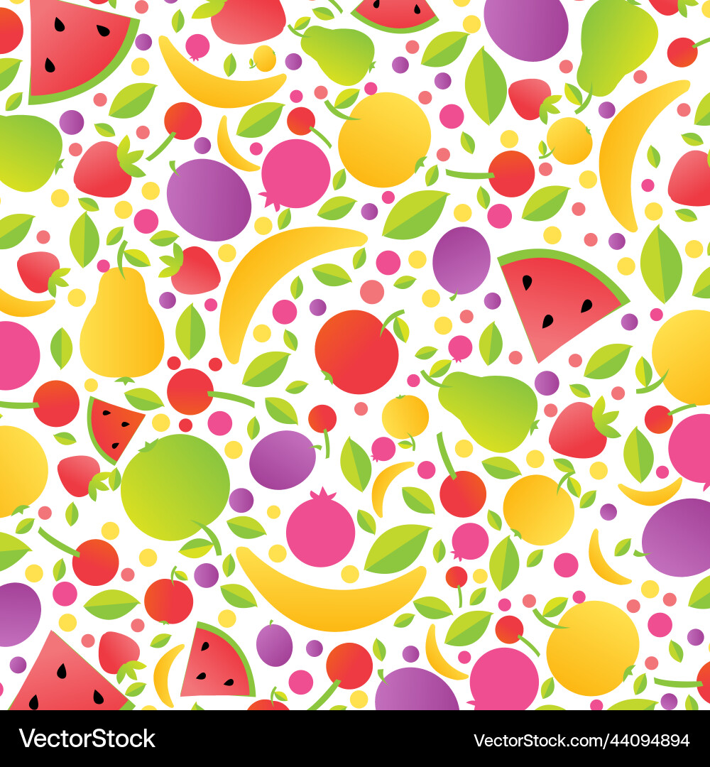 Fruits pattern with white background Royalty Free Vector