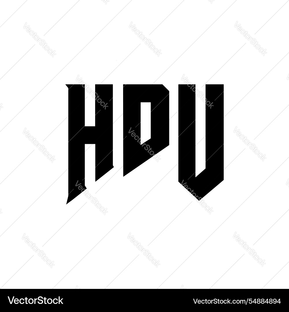 Heu letter logo design for technology company Vector Image