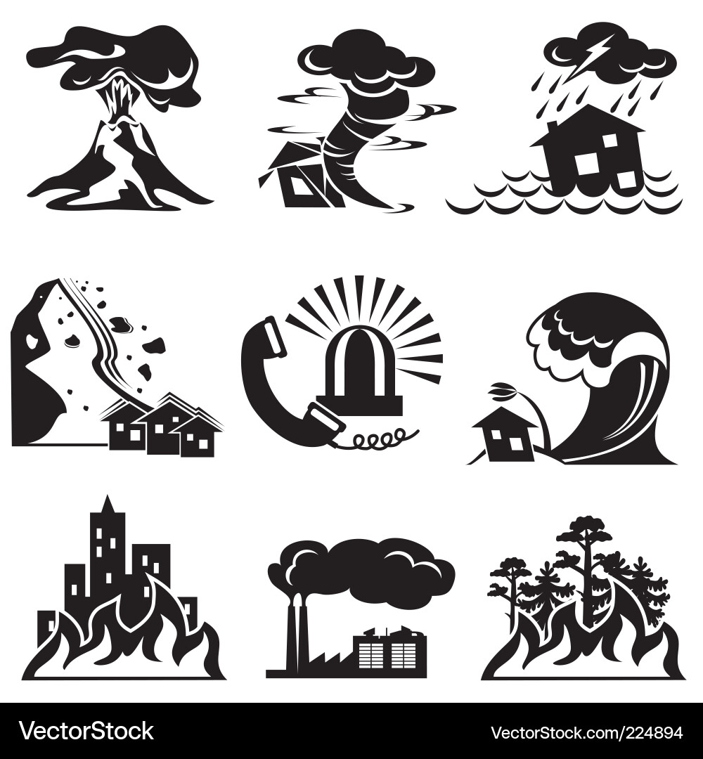 Natural disasters Royalty Free Vector Image - VectorStock