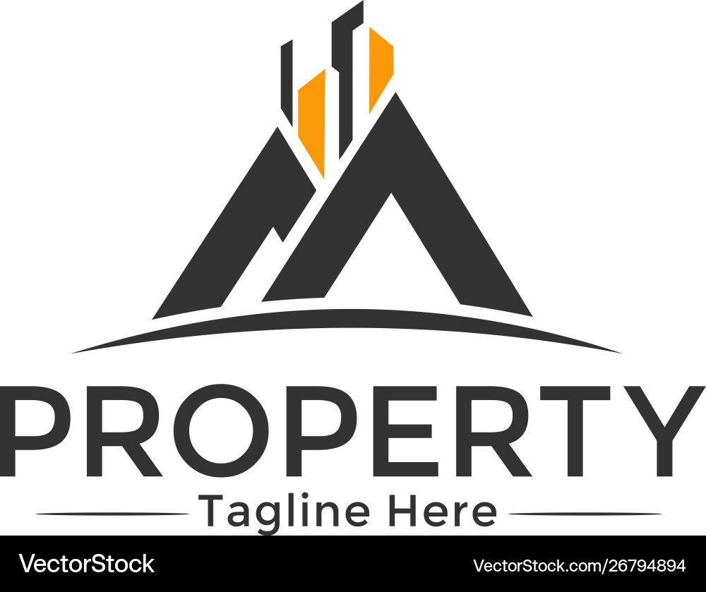 Property marketing logo Royalty Free Vector Image