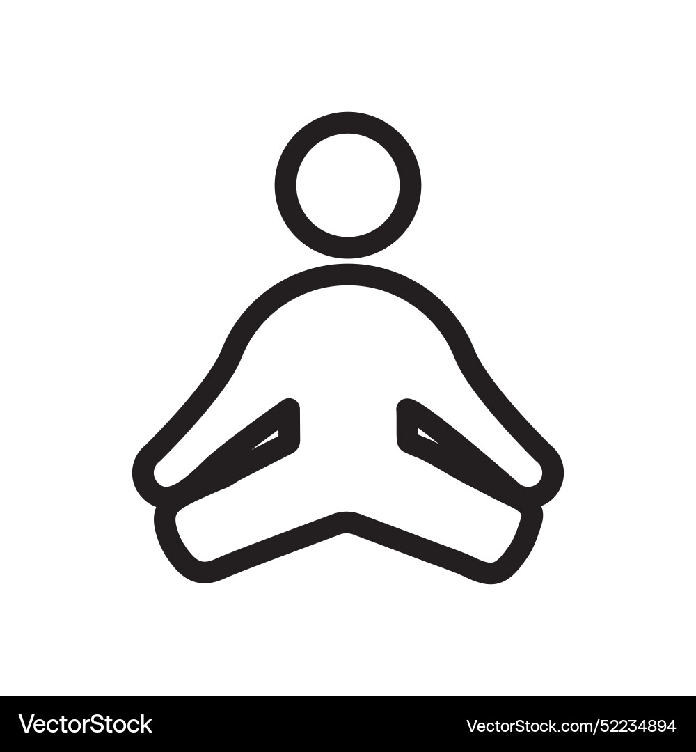 Relaxation icon black line art logo Royalty Free Vector
