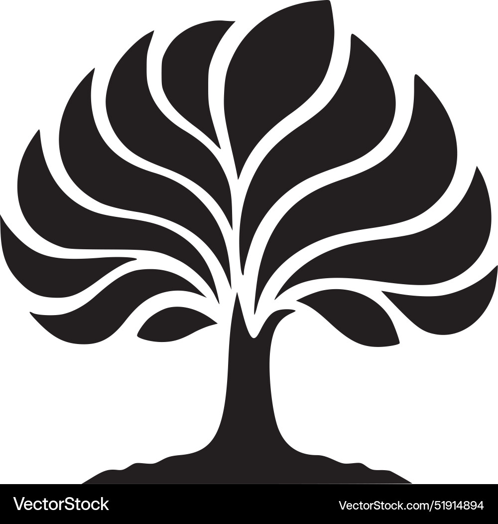 Tree - minimalist and simple silhouette Royalty Free Vector