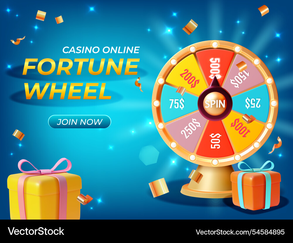 3d fortune wheel ads banner concept plasticine Vector Image
