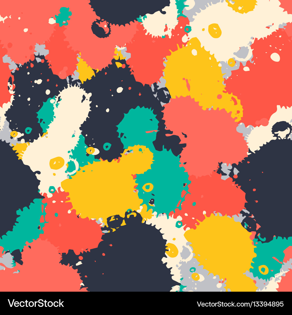 Artistic Paint Splash Pattern Royalty Free Vector Image