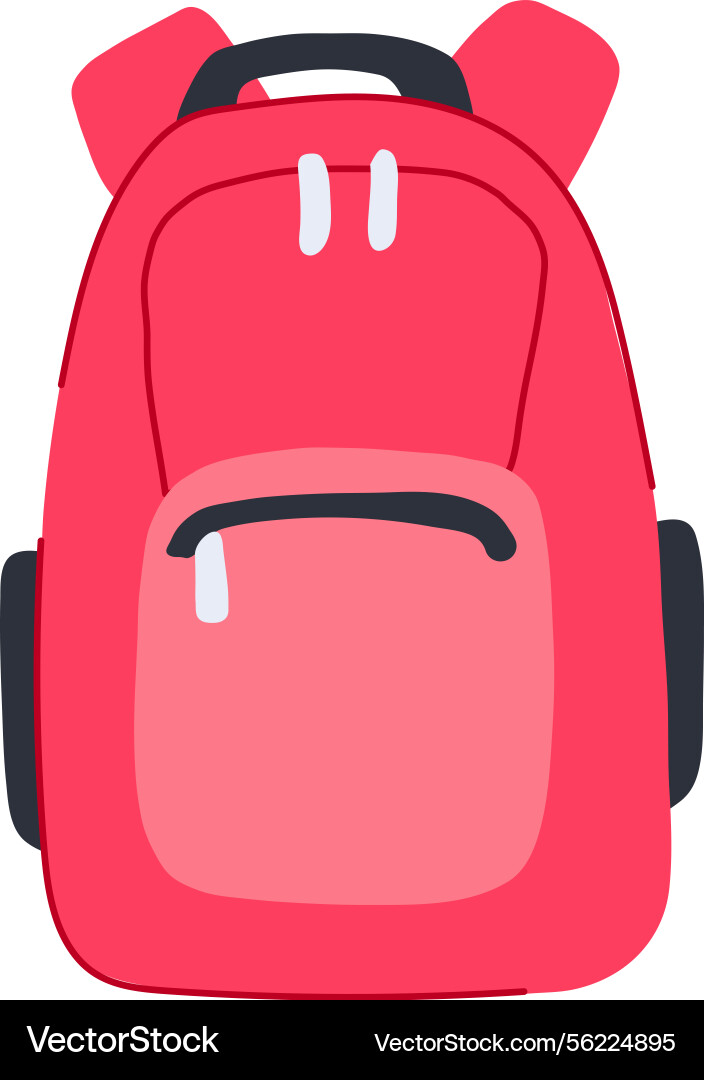 Camping backpack cartoon Royalty Free Vector Image