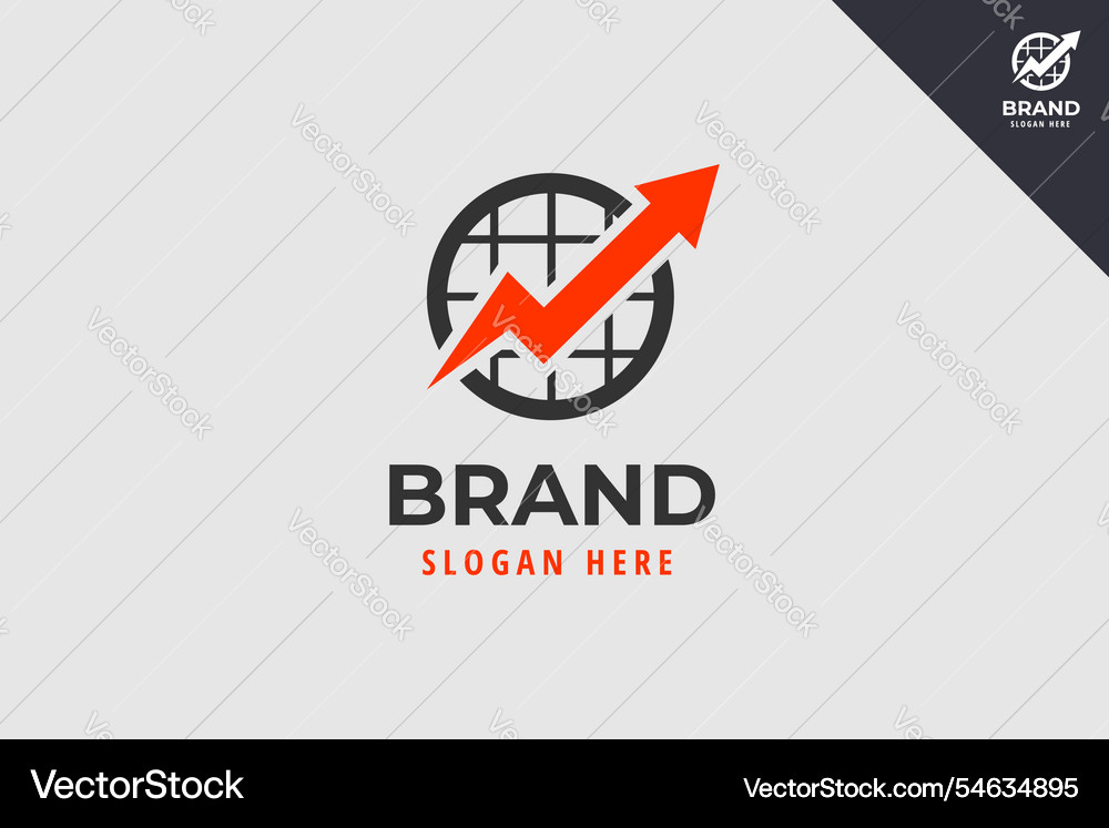 Chart-Logo perfekt für geschäftliche Zwecke Vektorbild