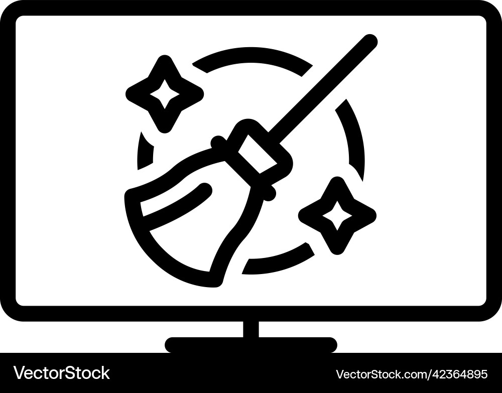 Clean Desktop Icon Royalty Free Vector Image - VectorStock