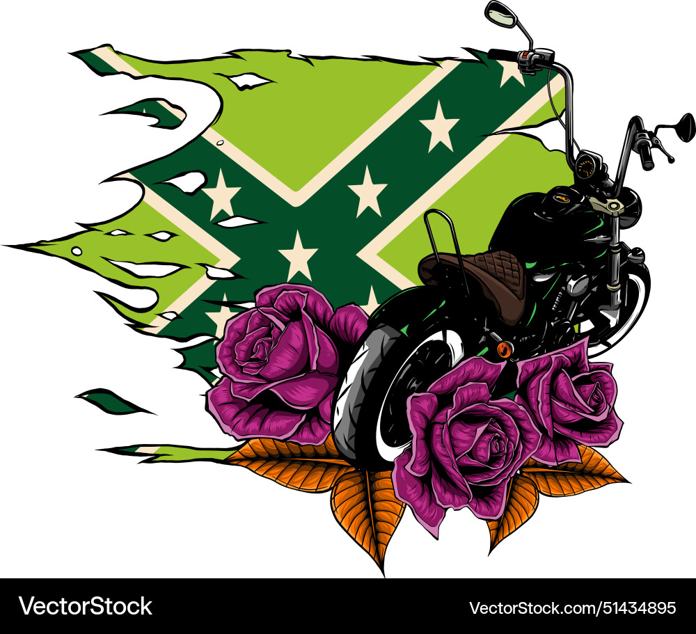 Custom motorcycle chopper Royalty Free Vector Image
