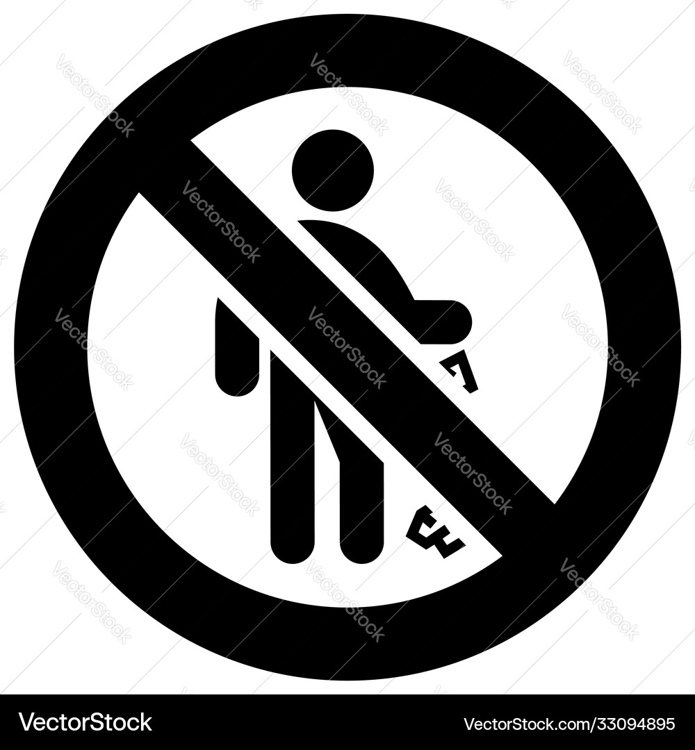 No trash forbidden sign modern round sticker Vector Image