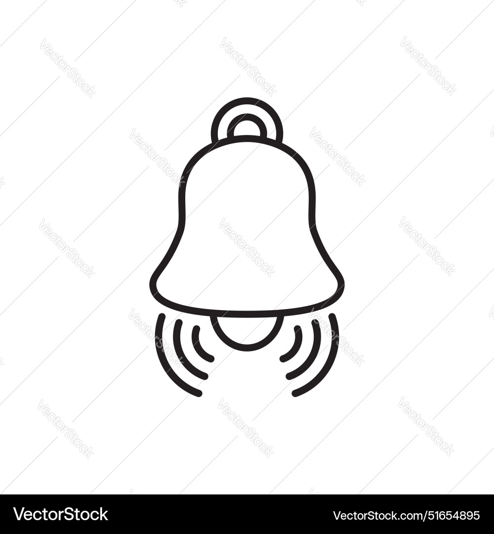 Notification bell icon in flat style incoming Vector Image Notification bell icon in flat style incoming Vector Image