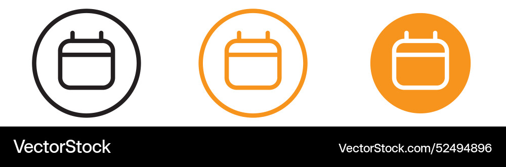 Calendar icon set date management for organizing Vector Image