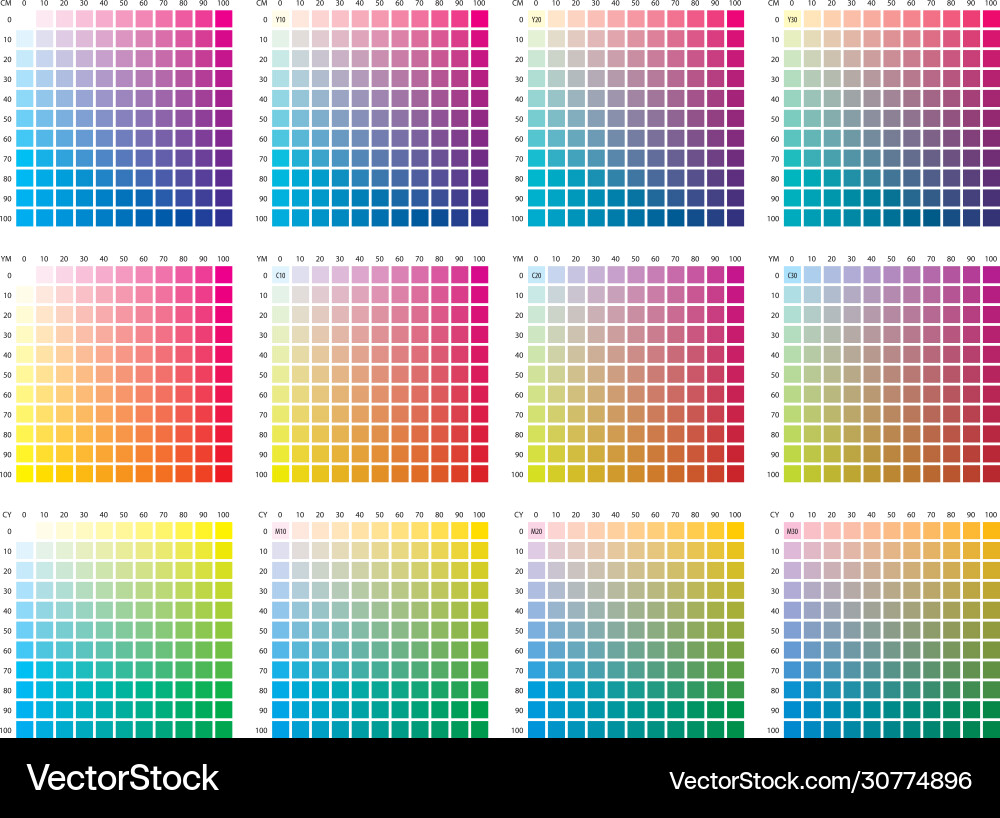 Color palette on a3 format Royalty Free Vector Image
