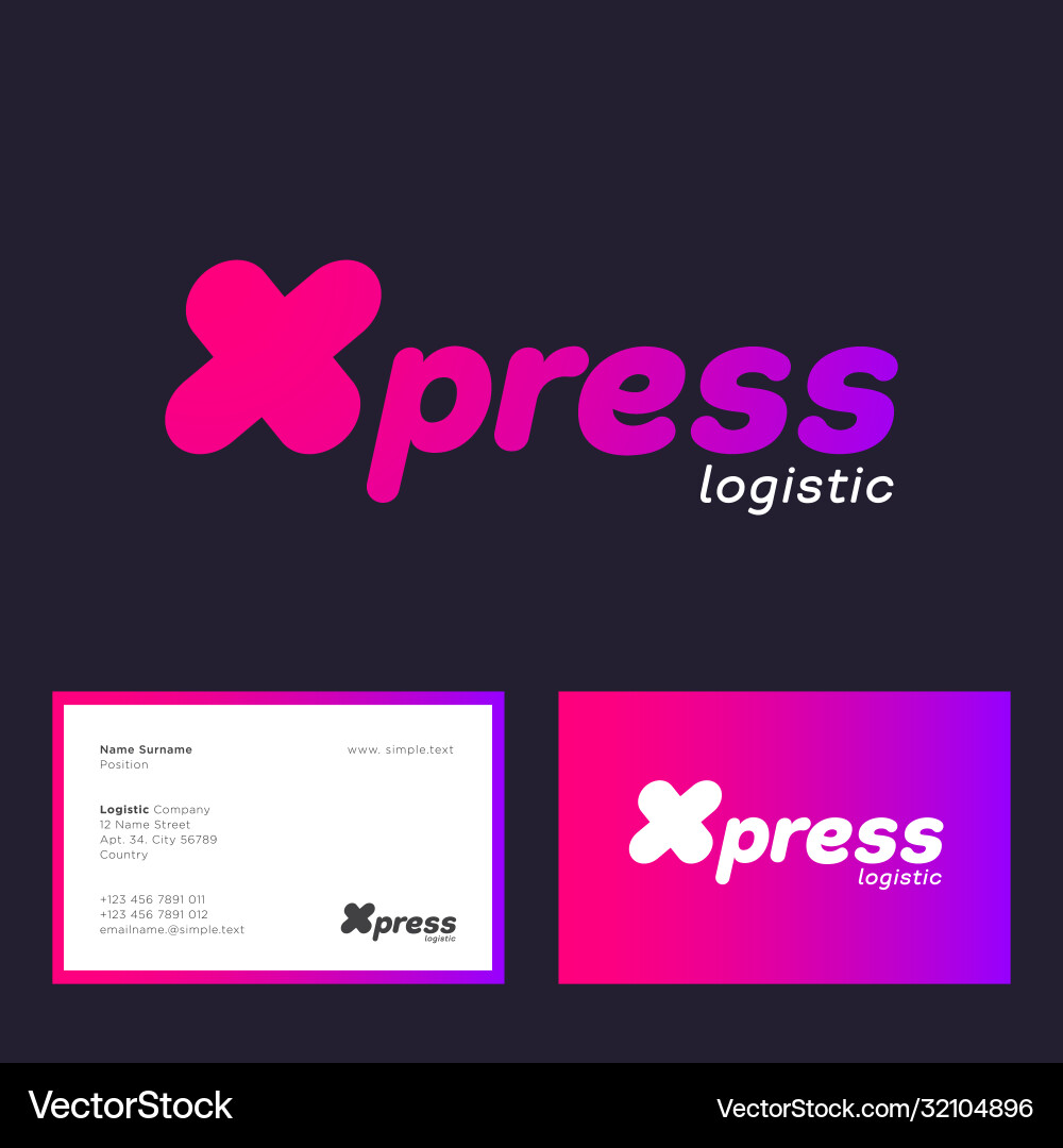 Express logistisches Logo Emblem Unternehmen Vektorbild