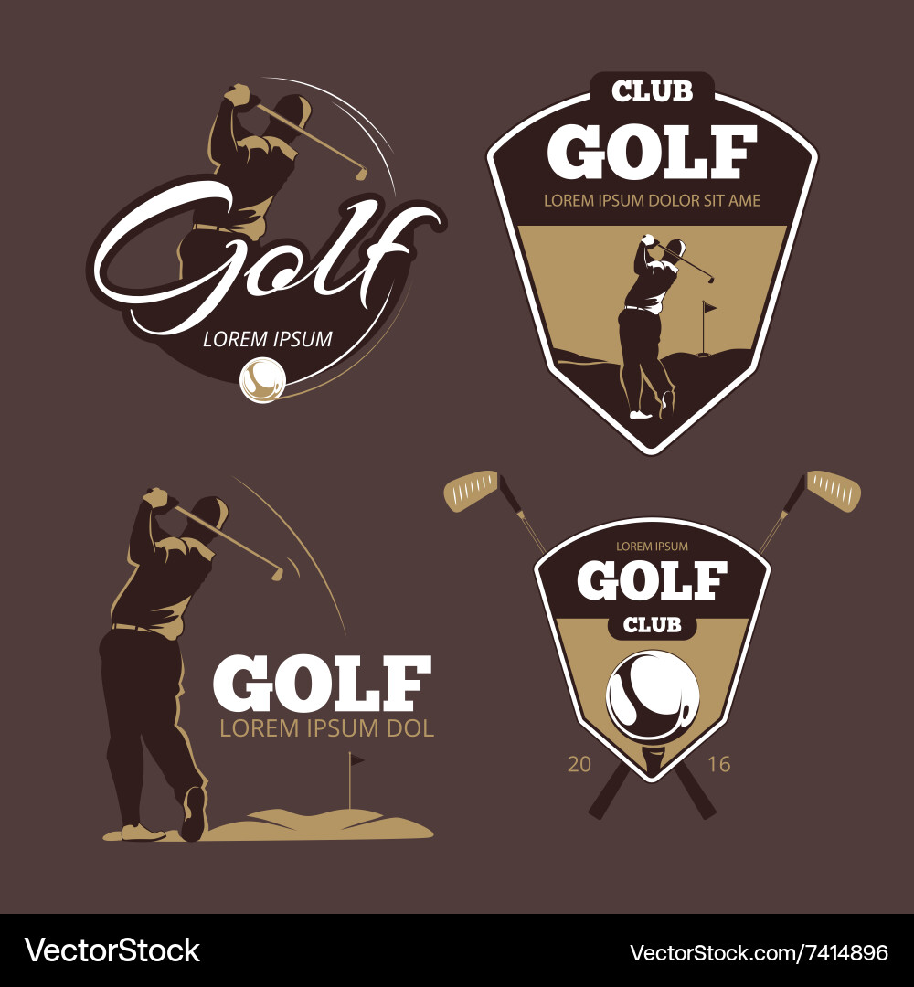 Golf country club logo templates Royalty Free Vector Image
