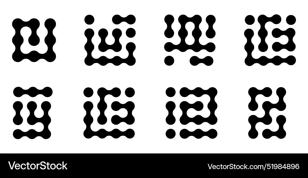 Metaball round simple blob morph balls abstract Vector Image