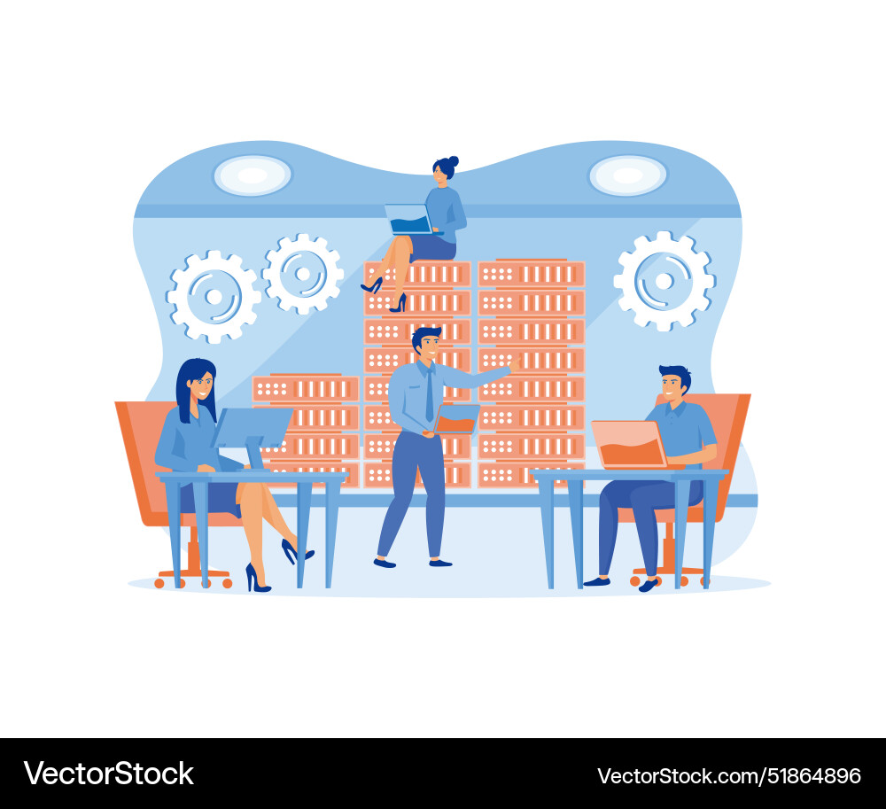 System administration upkeeping configuration Vector Image System administration upkeeping configuration Vector Image