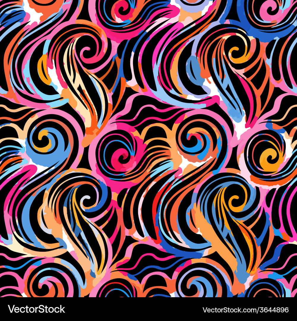 Watercolor Wave Pattern Royalty Free Vector Image