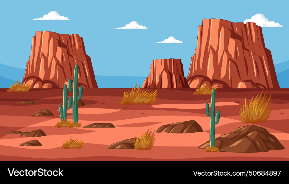 A serene desert scene Royalty Free Vector Image