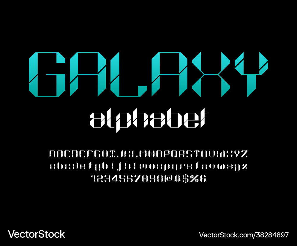 Abstract font Royalty Free Vector Image - VectorStock